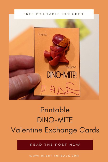 Free DINO-MITE Valentine's Day Printable – One Stitch Back