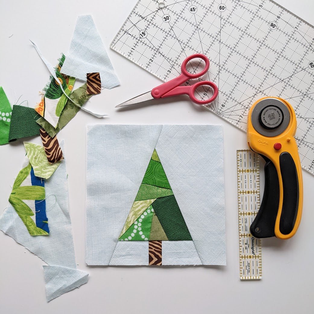 Scrappy Tree Paper Piecing Pattern – One Stitch Back